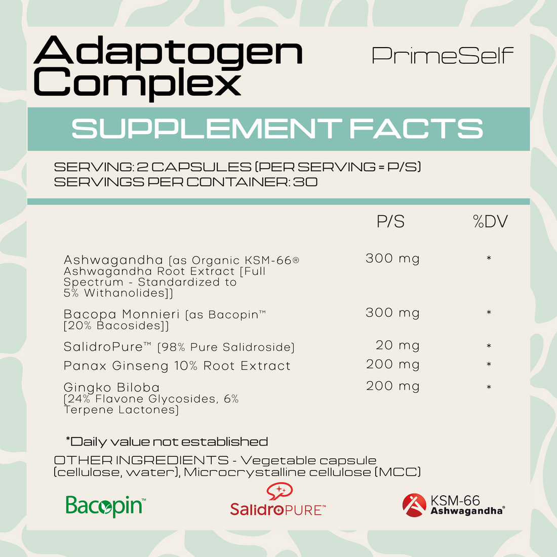Adaptogen Complex 60 Caps | Stress & Energy Support – PrimeSelf
