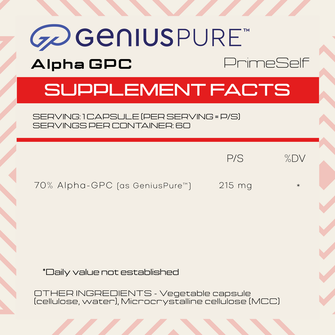Alpha GPC 60 Caps | Memory & Focus Support | PrimeSelf