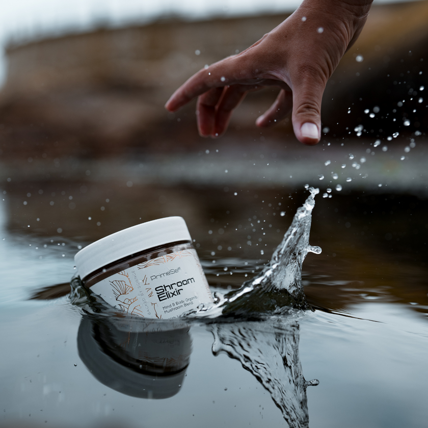 PrimeSelf Shroom Elixir Powder | 4-in-1 Mushroom Blend Supplement