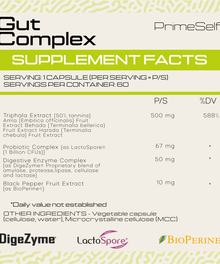 PrimeSelf Gut Complex | Probiotic & Digestive Support | Gut Health