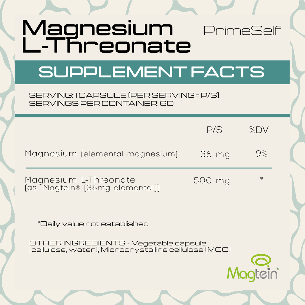 PRIMESELF Magnesium L-Threonate | Cognition & Brain Health Support ...